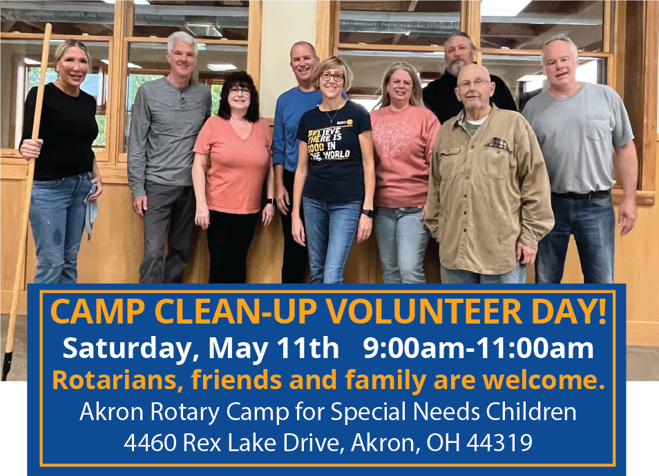 May 11th - Volunteers Needed for Camp Clean-up Day! | Rotary Club of Akron